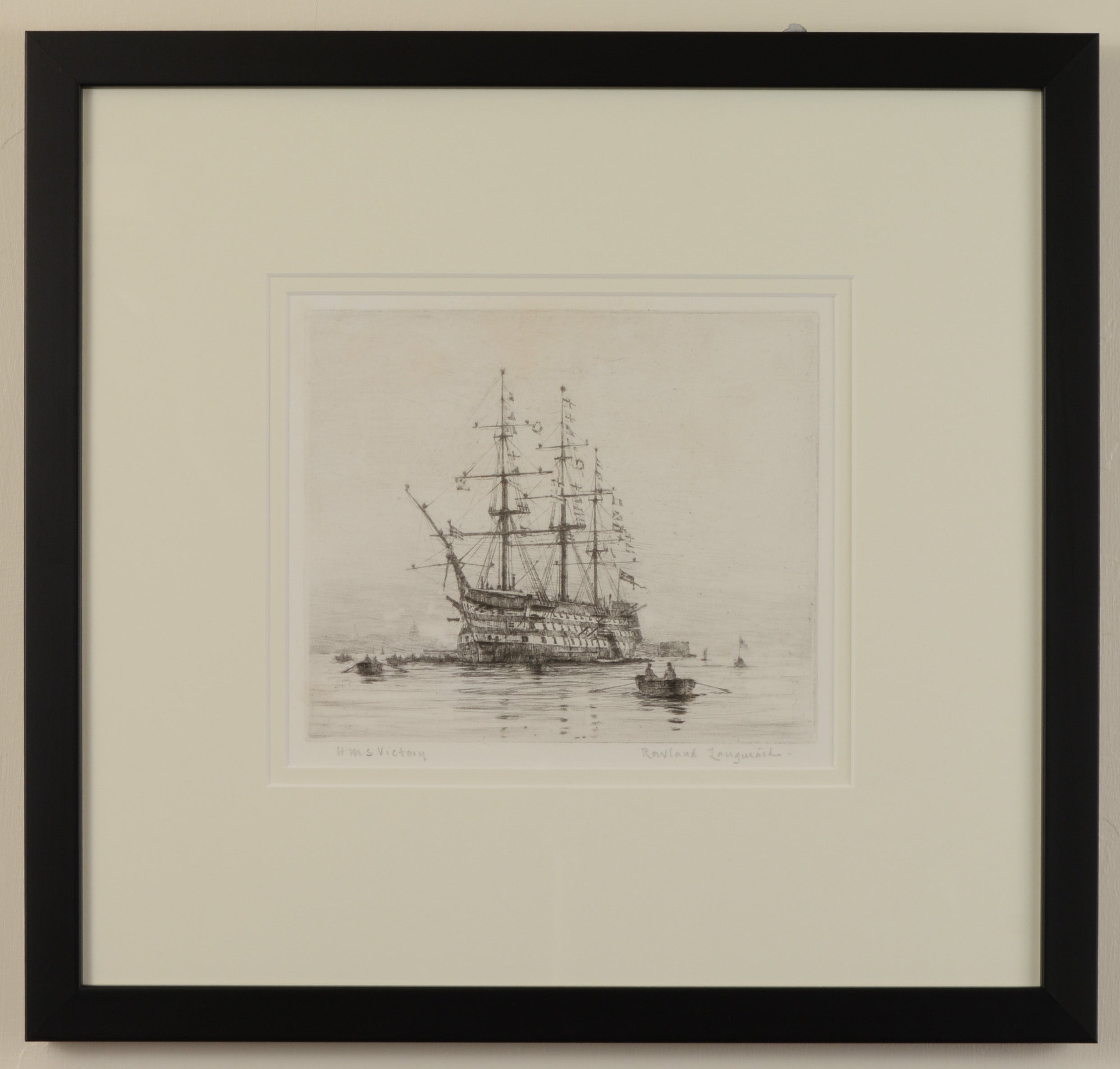HMS Victory - Signed Etching by Rowland Langmaid – Richard Martin Gallery